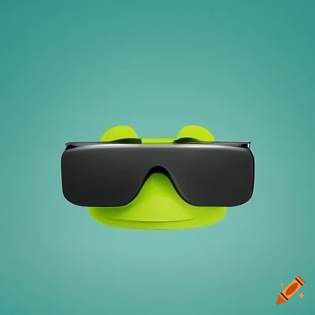 3d minimalist frog logo wearing virtual reality glasses on Craiyon