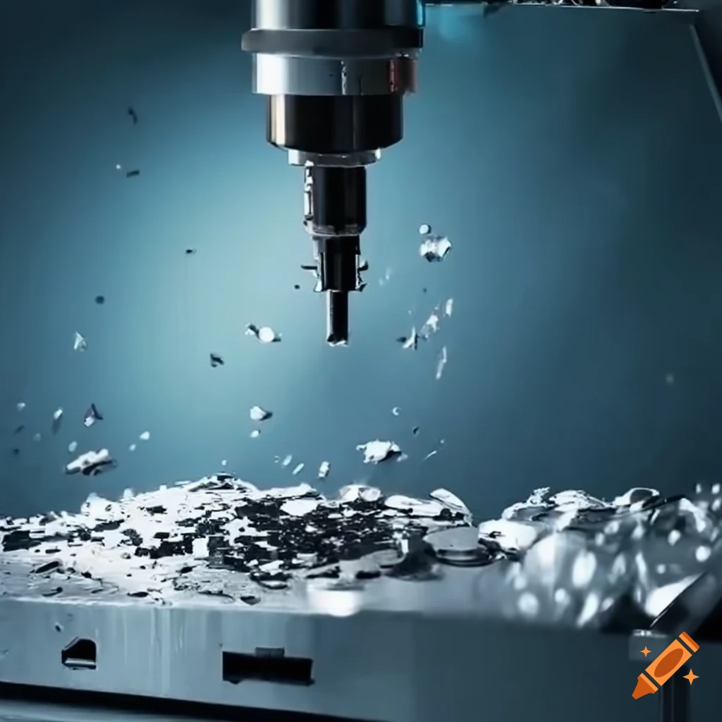 Metal cnc factory in 16:9 ratio on Craiyon