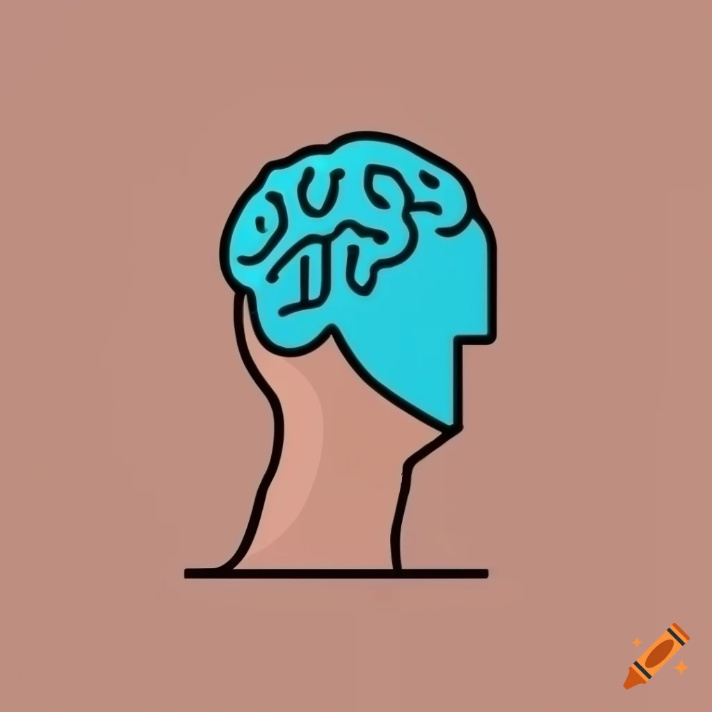 Simplistic minimalist intellect icon on Craiyon