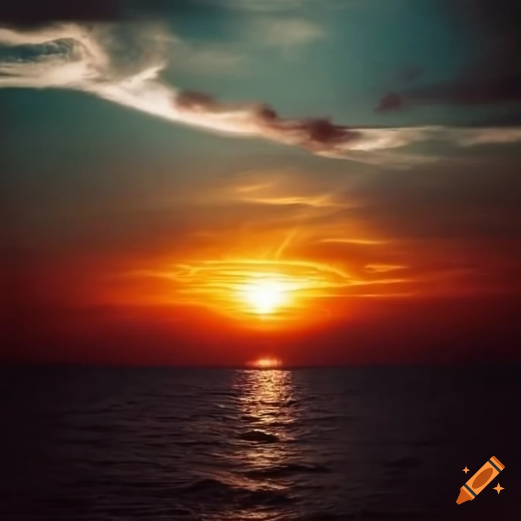 Greek mythology landscape with sunset and soft clouds for aesthetic ...