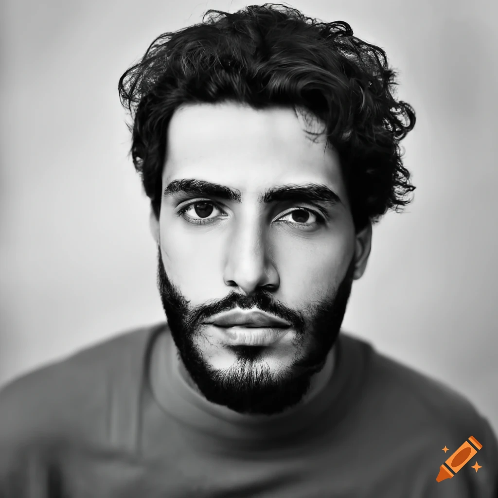 Realistic urban portrait of a 30 year old middle eastern man with ...