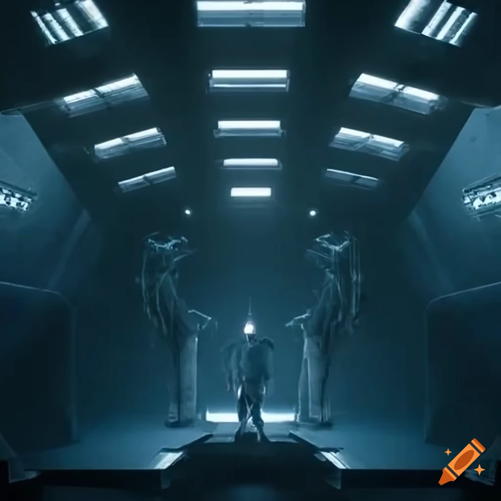 Scene from the movie prometheus showing engineers on Craiyon