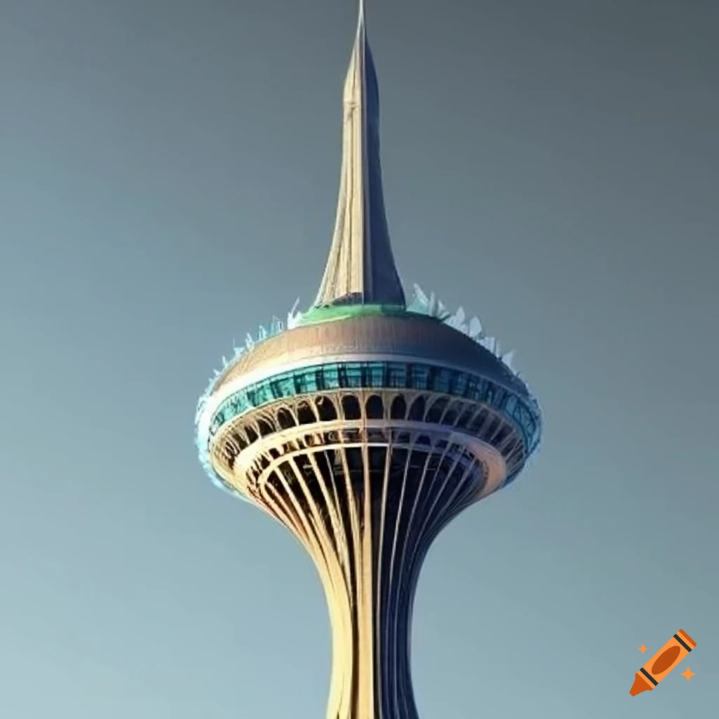 New architectural model of the Tehran Milad Tower with a modern design ...