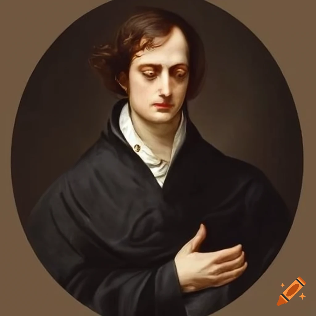 Lord byron in black mourning clothing on Craiyon