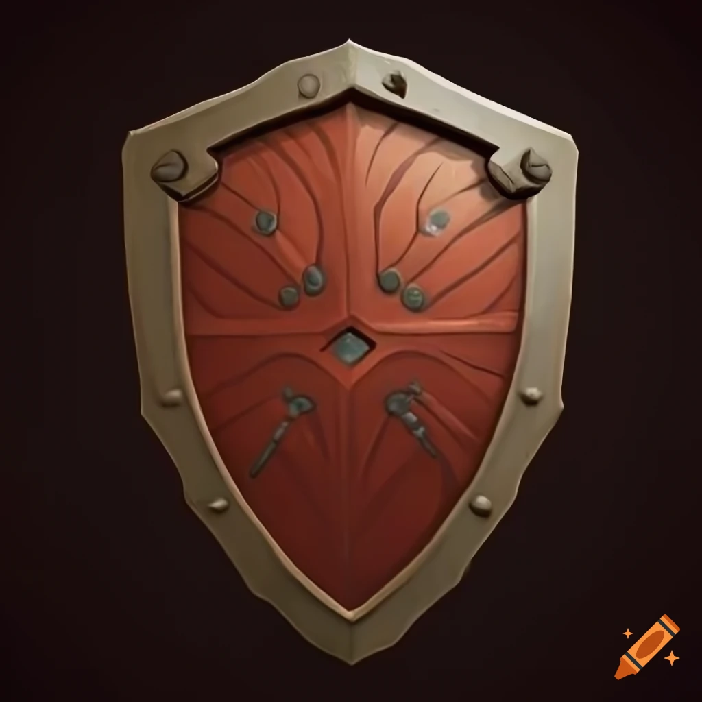 Stylized fantasy shield on Craiyon