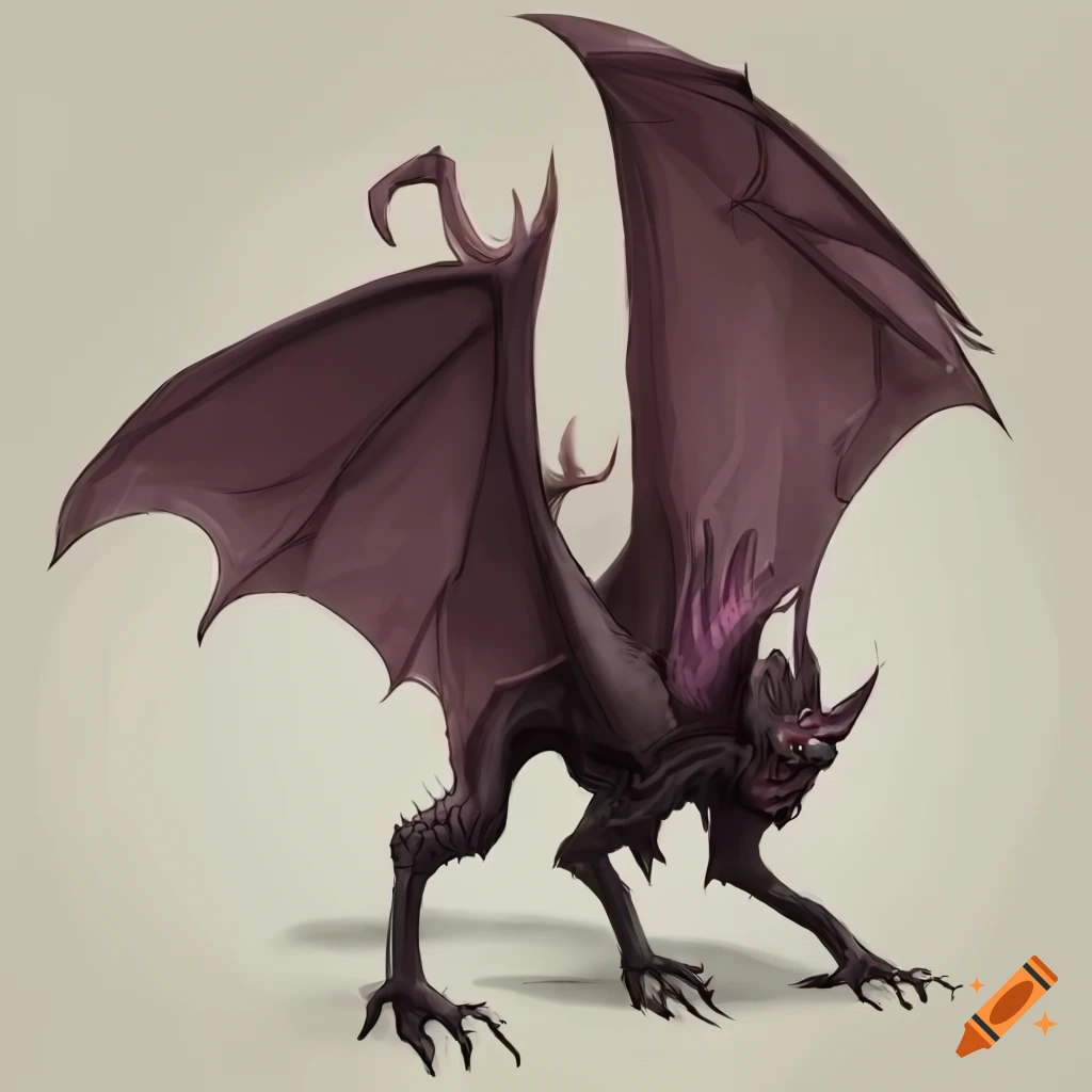 Fantasy monster bat on Craiyon