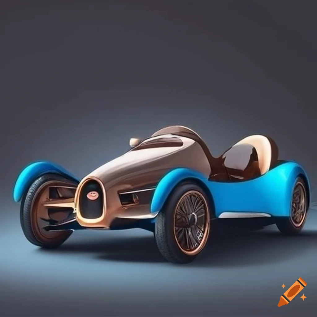 Modern one-seater car inspired by the bugatti 35b on Craiyon