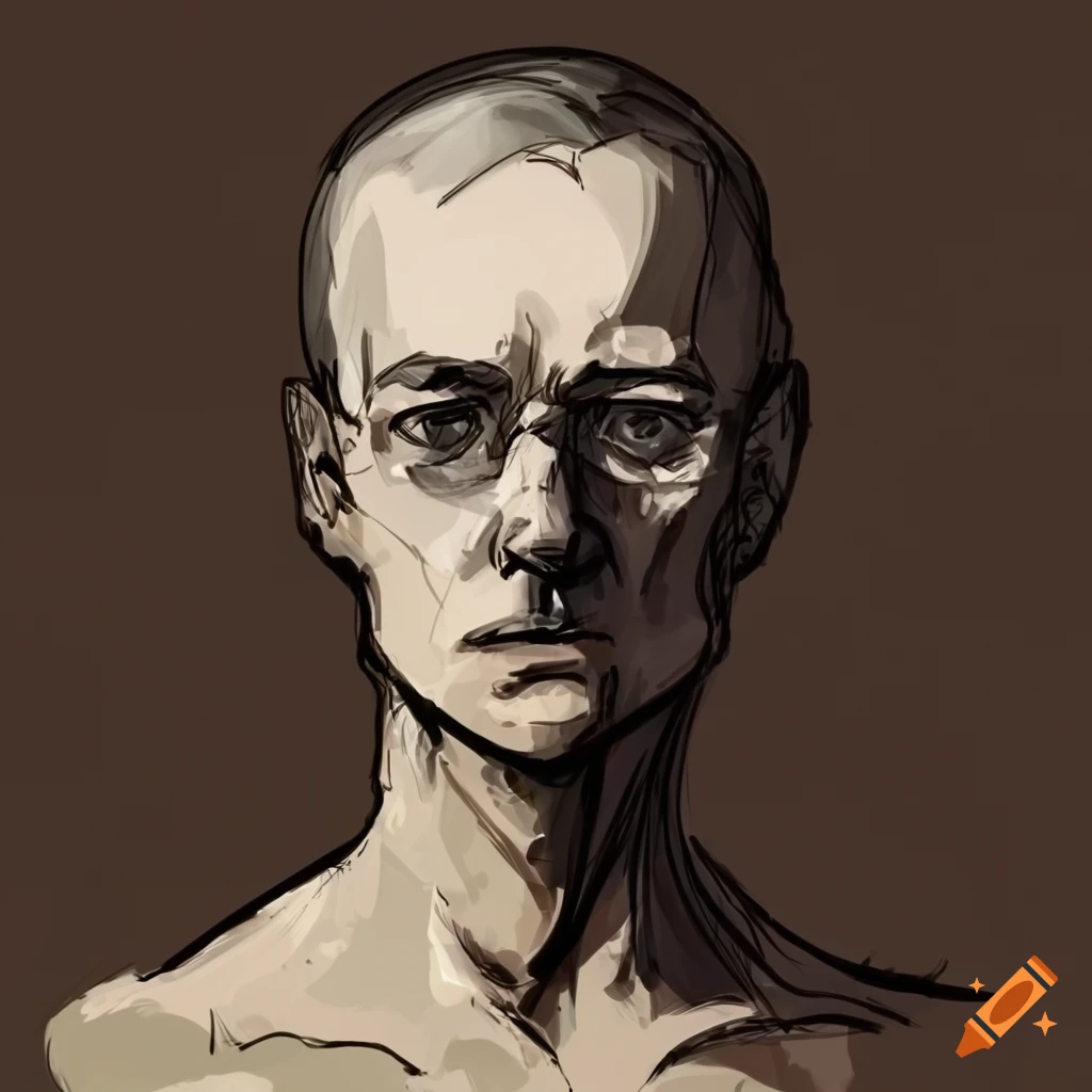 Sketch of a man on Craiyon