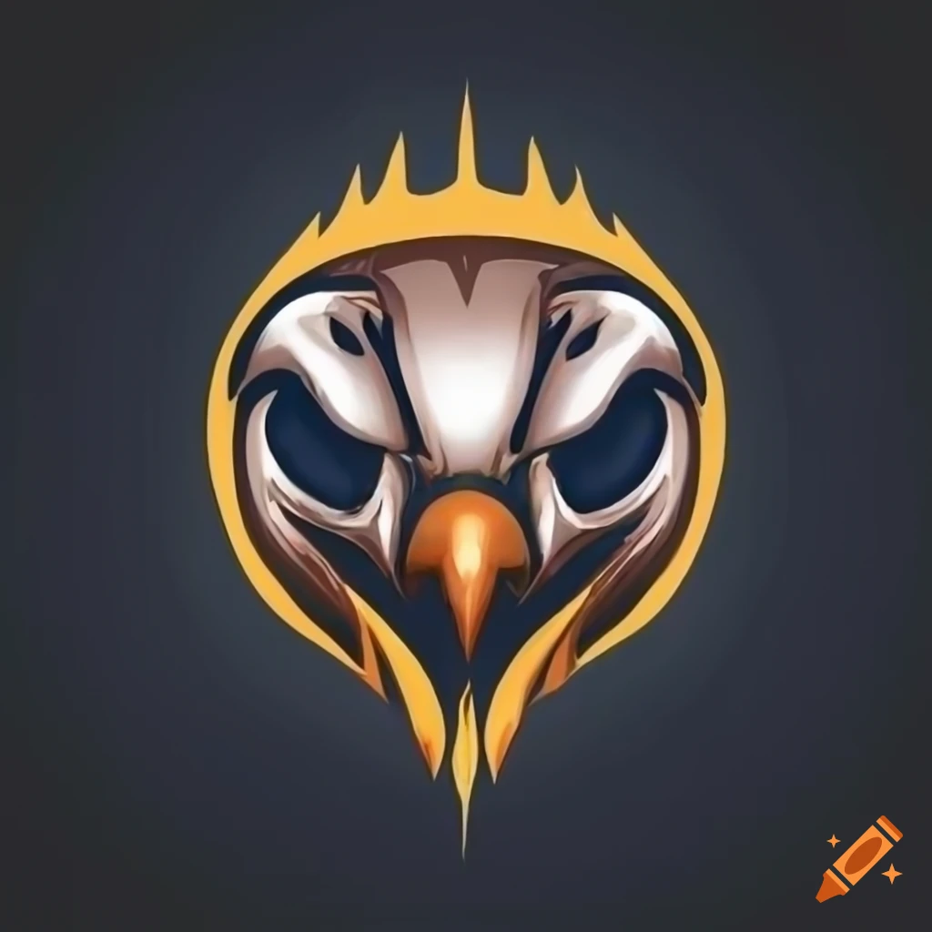 Fierce falcon logo on white background on Craiyon