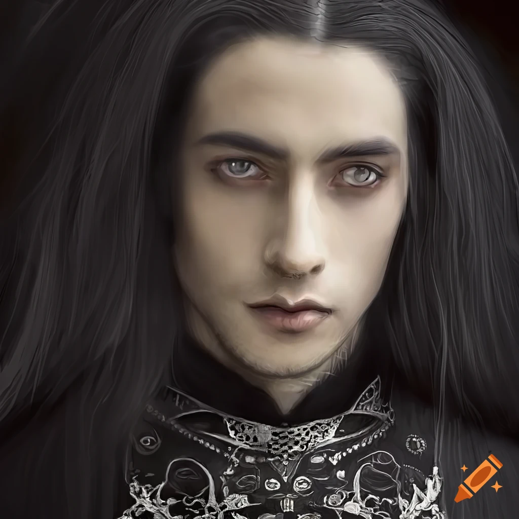 Gustav klimt inspired poster featuring a handsome male elven gothic ...