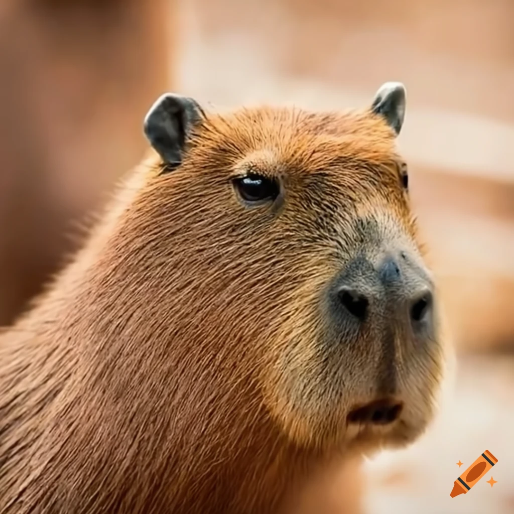 Cute capybara at a construction site with skilled professionals on Craiyon