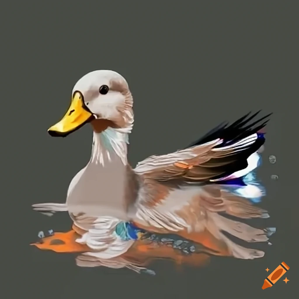 Summoned duck illustration on Craiyon