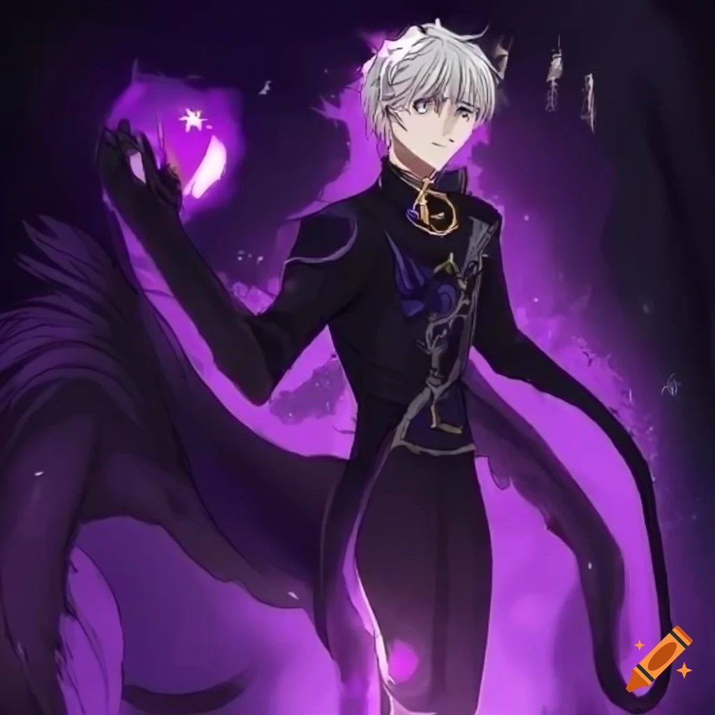 Percy, Shadow Prince on the Abyss - a black cat with golden-yellow eyes and a small white star ...