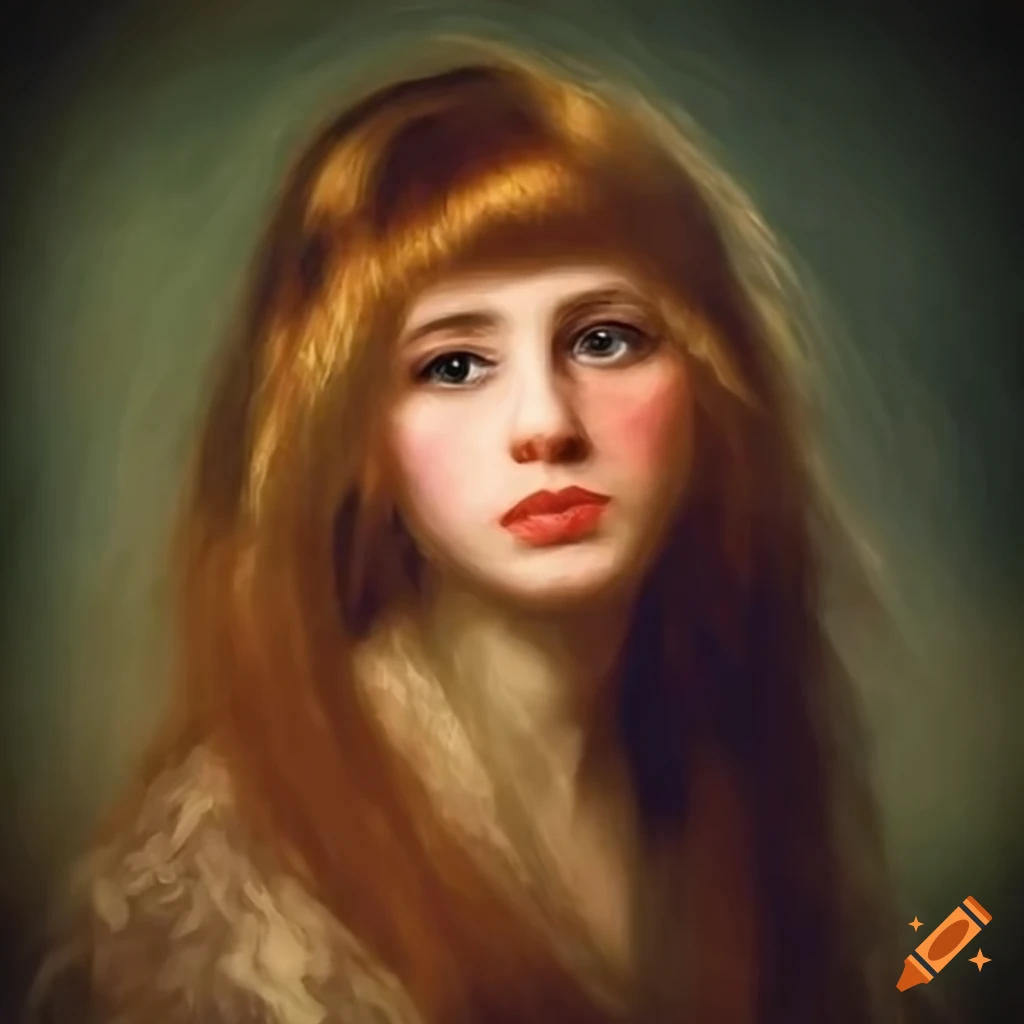 Woman with very fluffy hair in the style of renoir on Craiyon