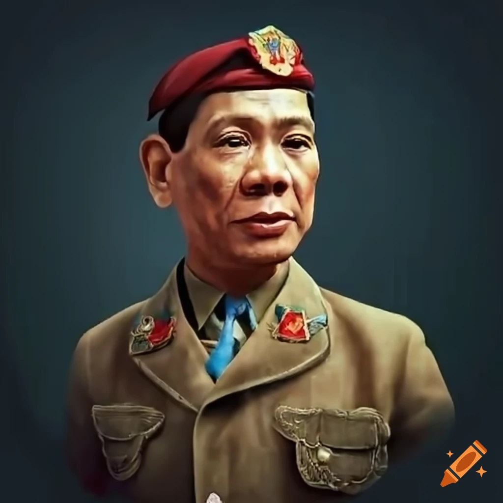 Portrayal of rodrigo duterte in spanish falangista style from the 1930s ...