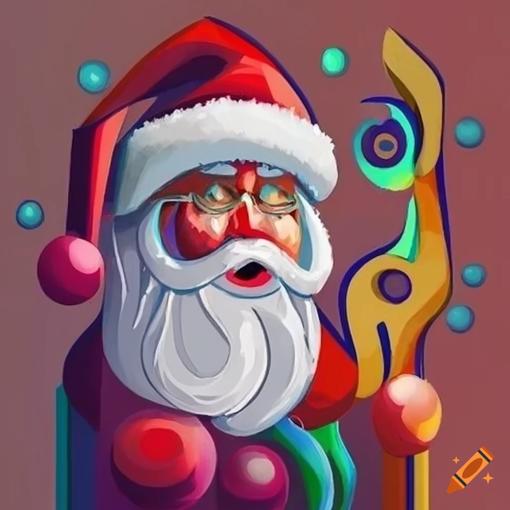 Santa claus in cubism style on Craiyon