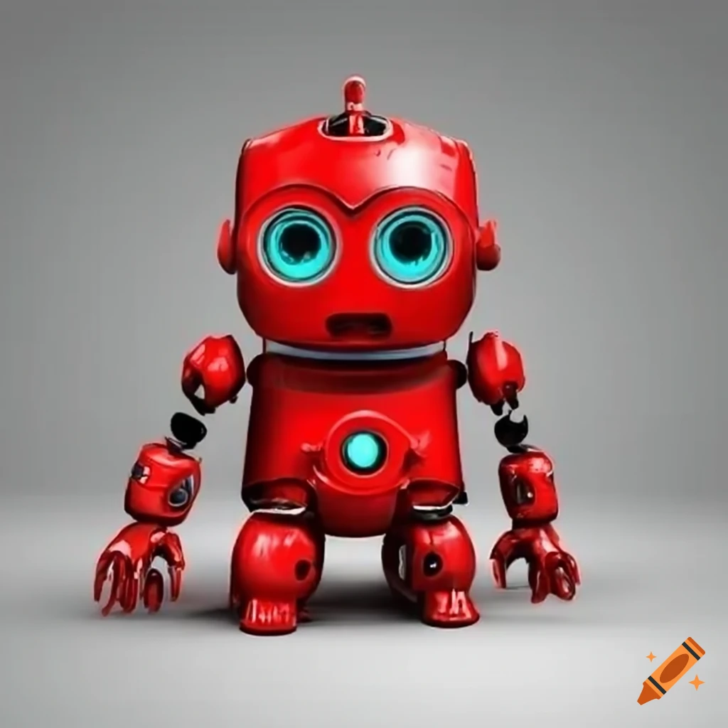Red robot on Craiyon
