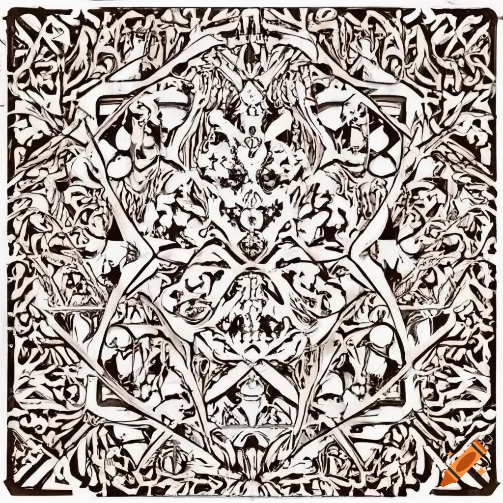 Intricate laser cut pattern on Craiyon