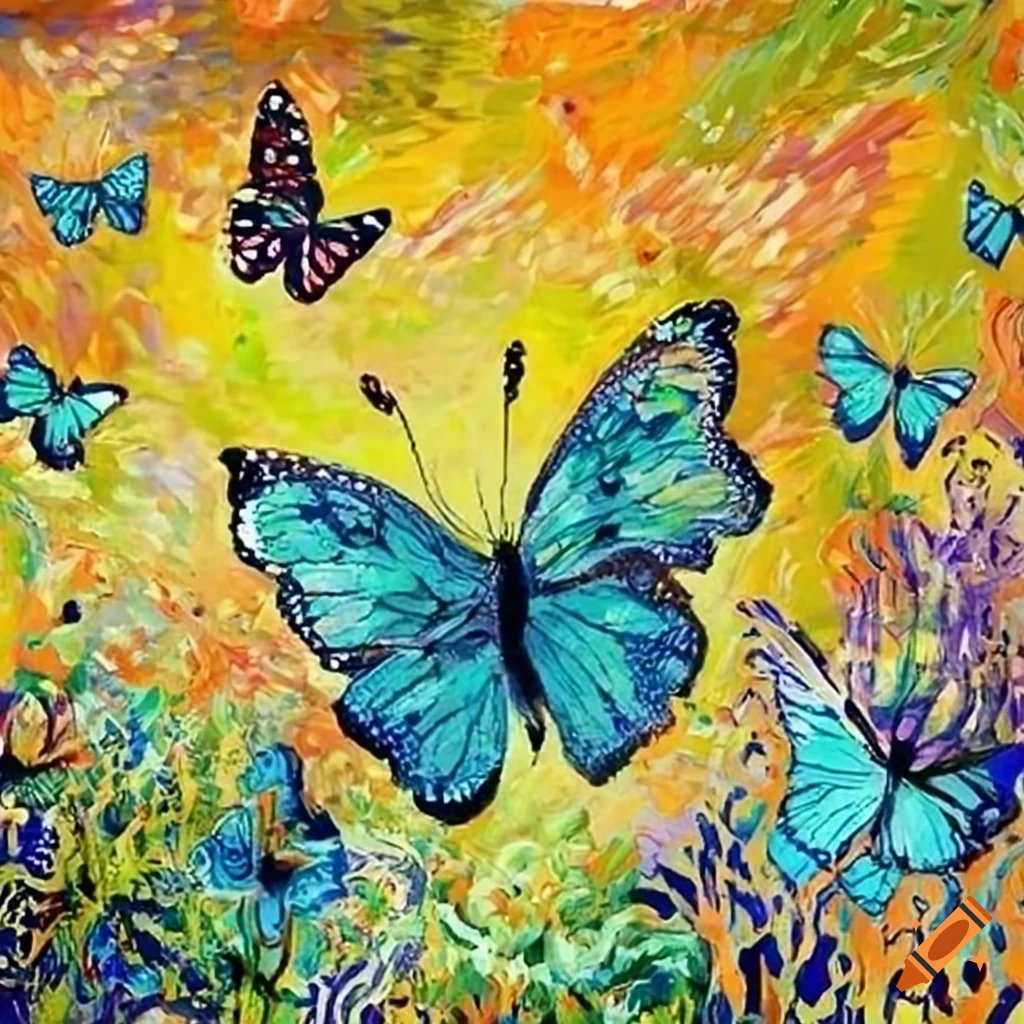 Butterflies Van Gogh Series Vincent Van Gogh