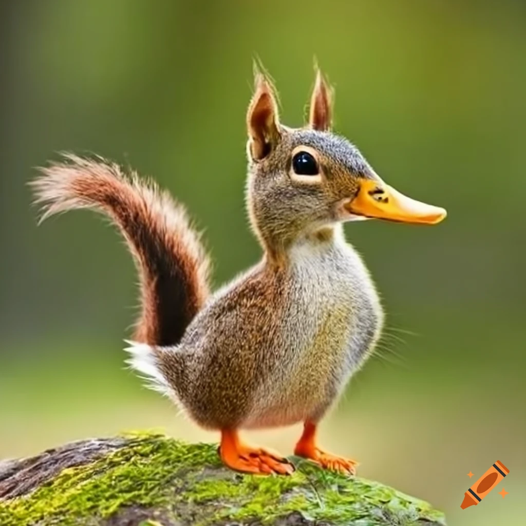 Duck and squirrel on Craiyon