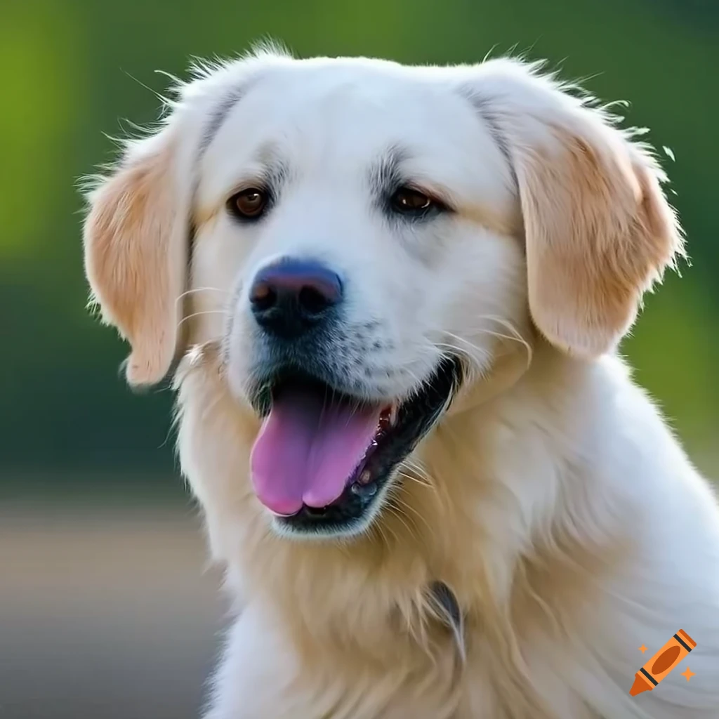 English cream retriever dog on Craiyon