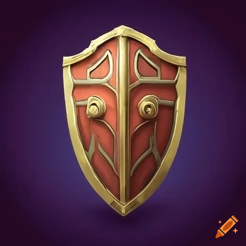 Stylized fantasy shield on Craiyon