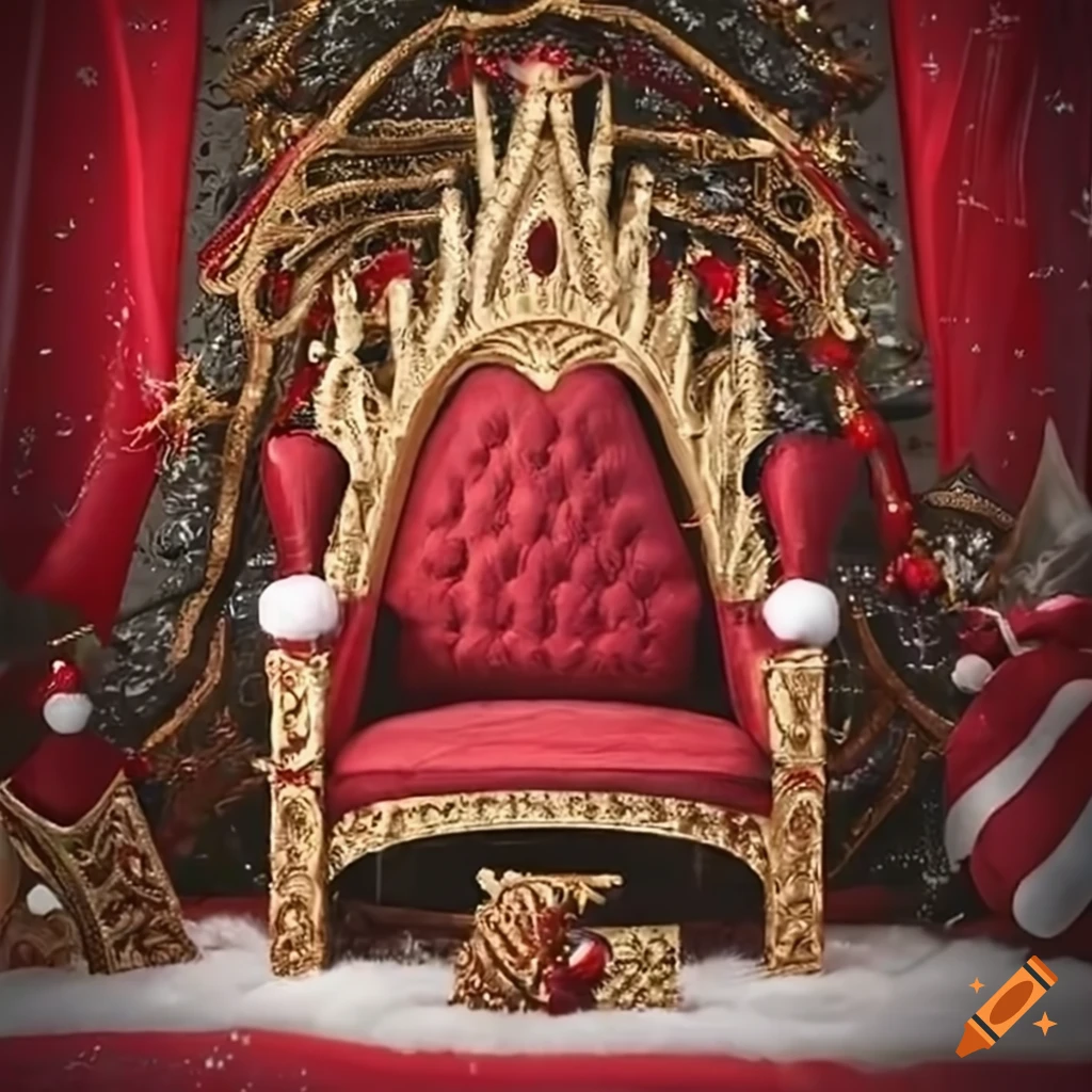 Cozy christmas throne on Craiyon