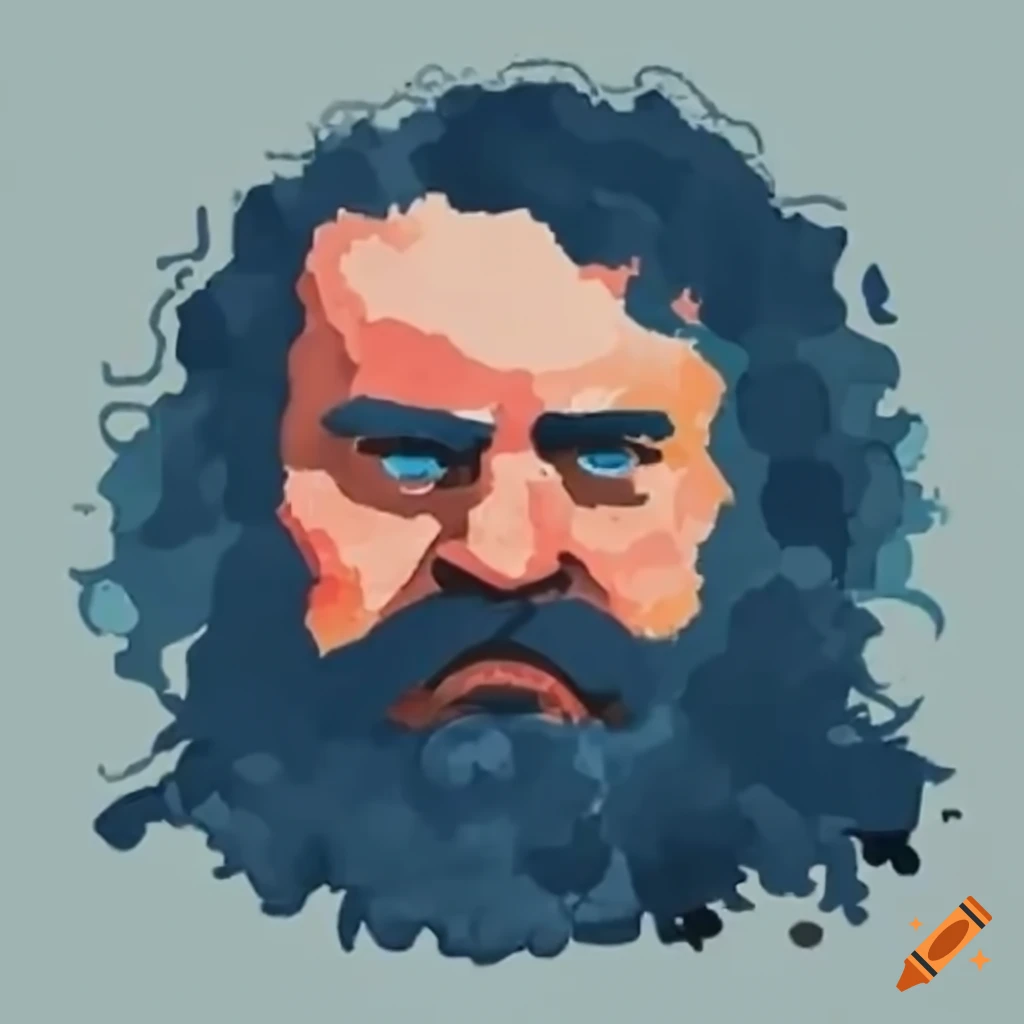 Profile of a dwarf with blue eyes and black hair in cloth armor on Craiyon