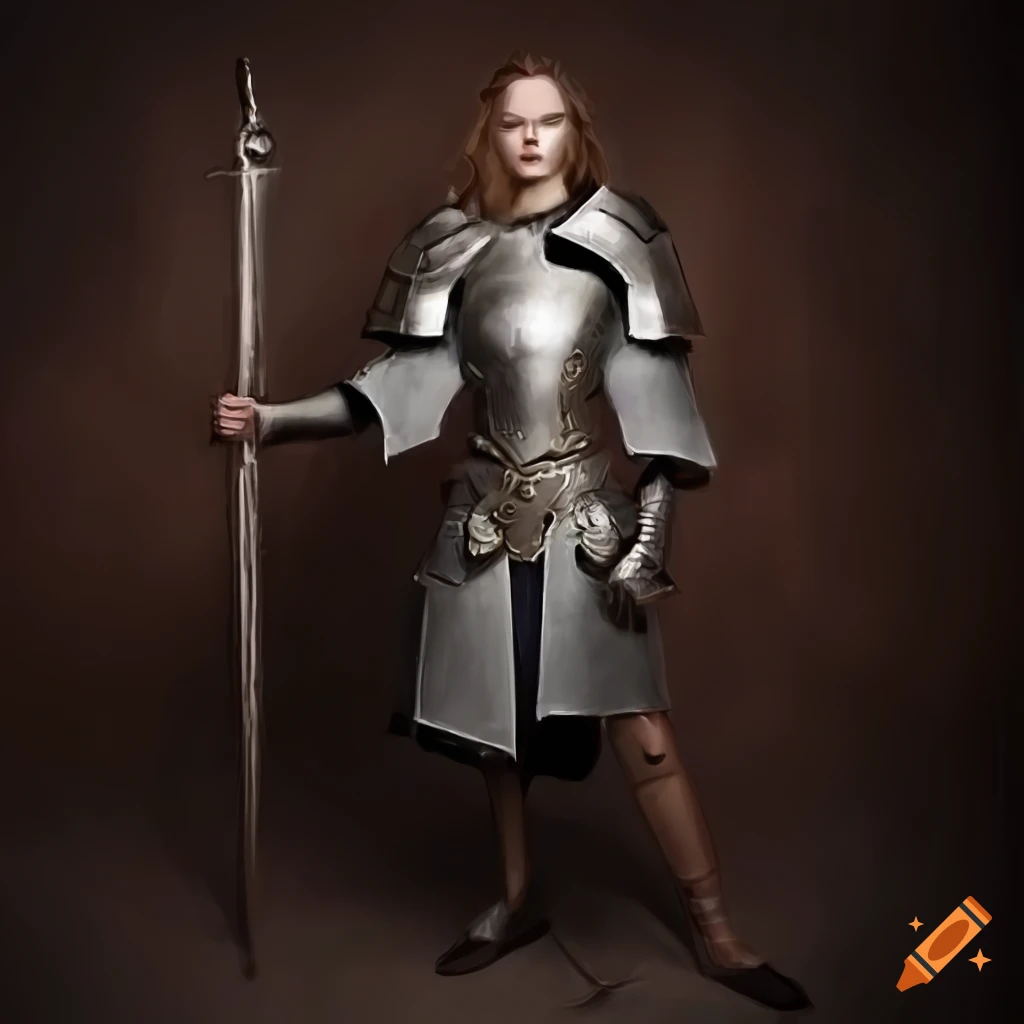 Cleric in armor full body portrait on Craiyon