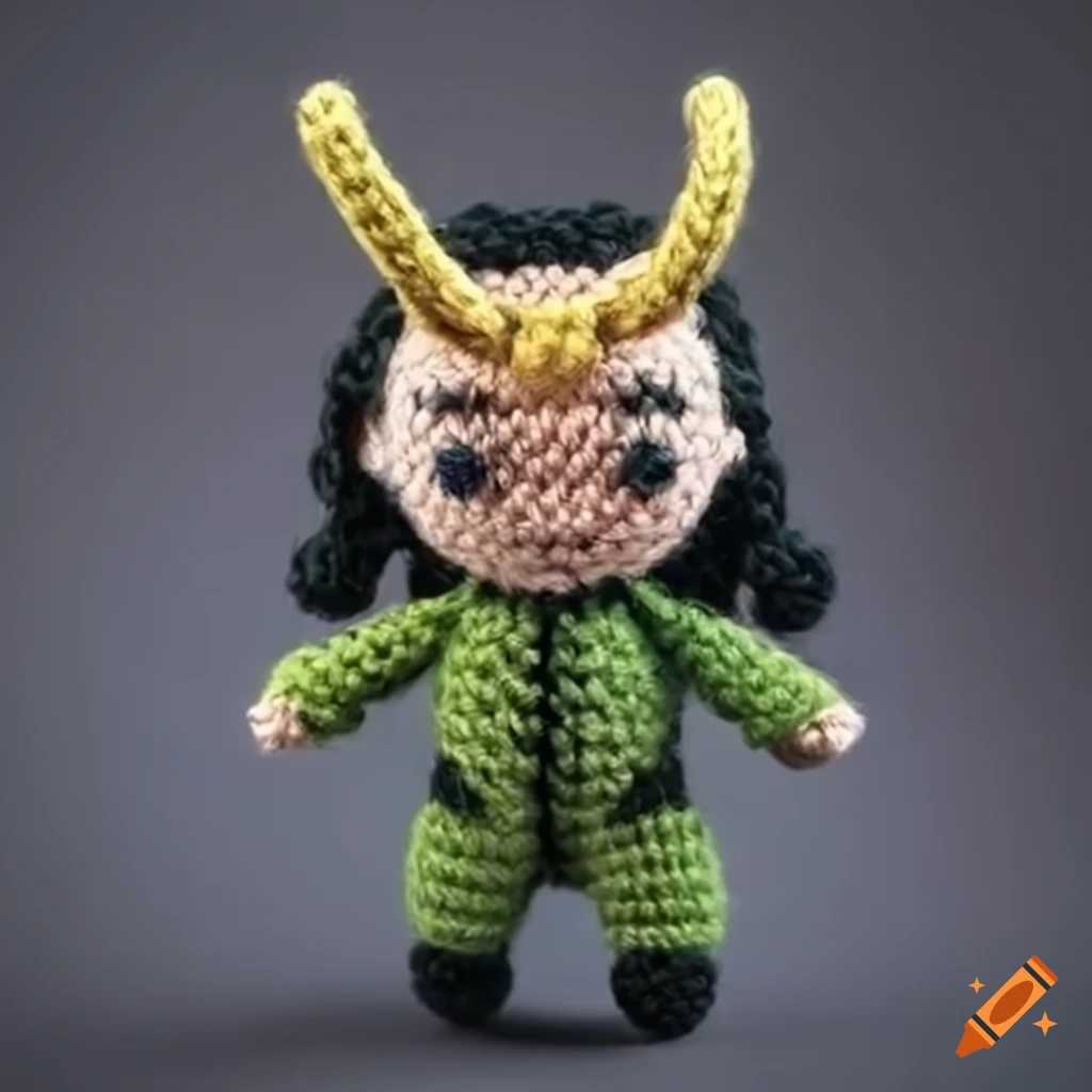 Adorable crocheted loki from the mcu on Craiyon