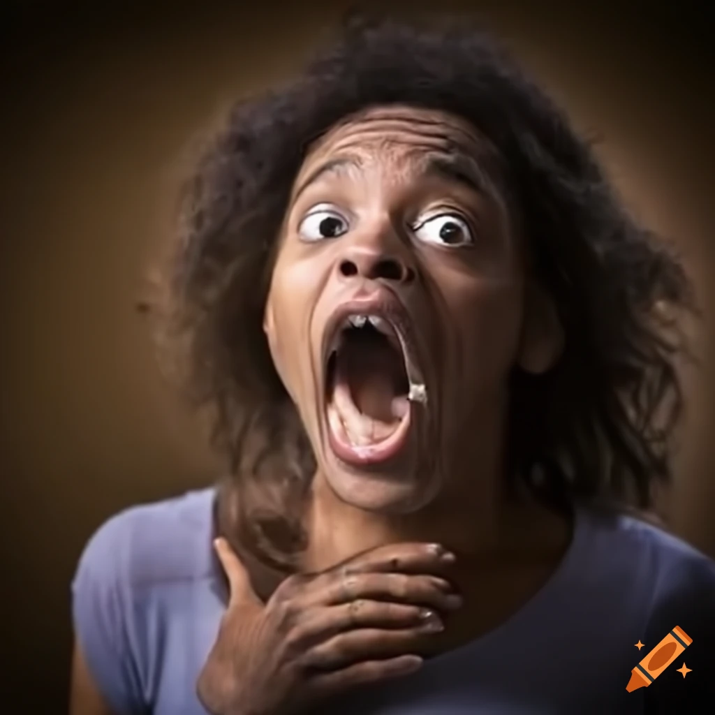 Shocked person on Craiyon