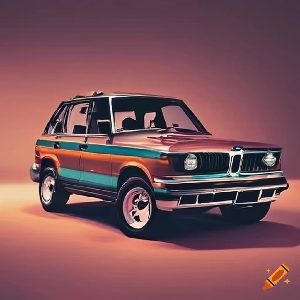 Retro bmw suv from the 80s in a stylish photo on Craiyon