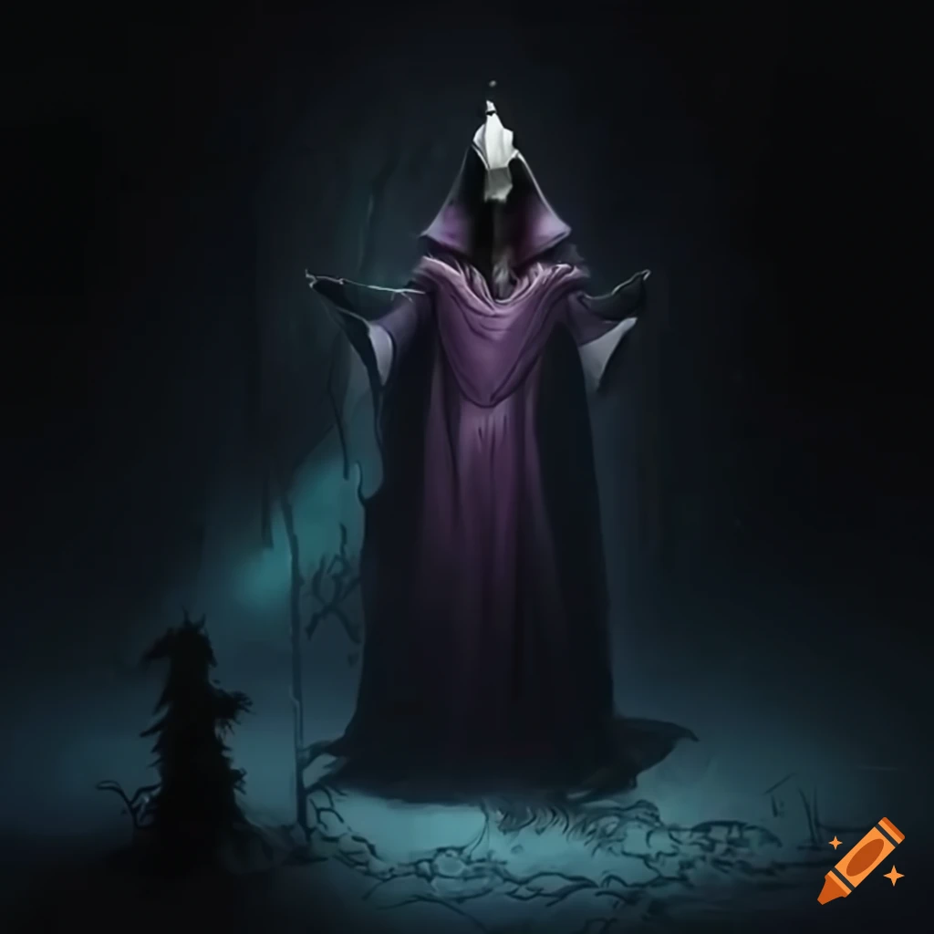 Mysterious shadow wizard on Craiyon