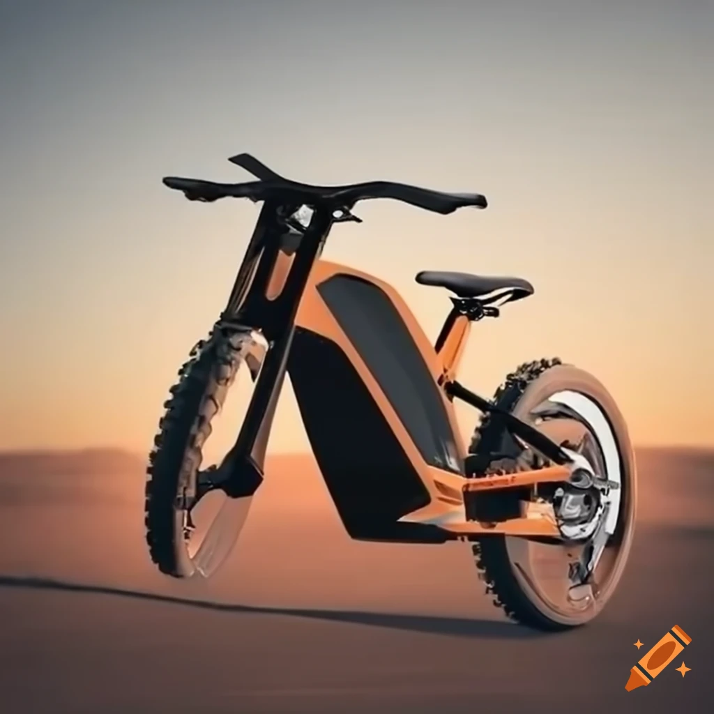 Sleek electric off-road racing bike on Craiyon