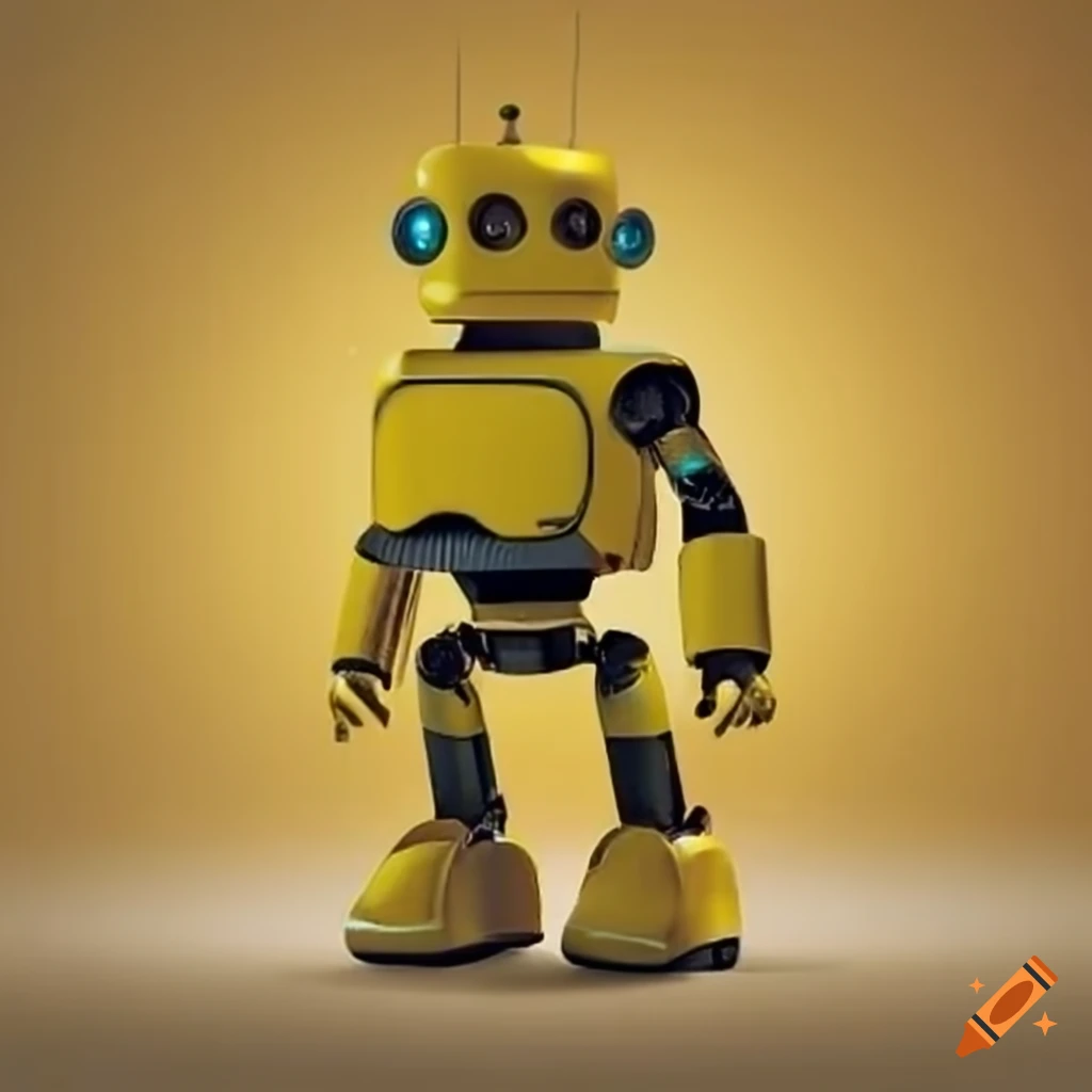 Yellow robot on Craiyon