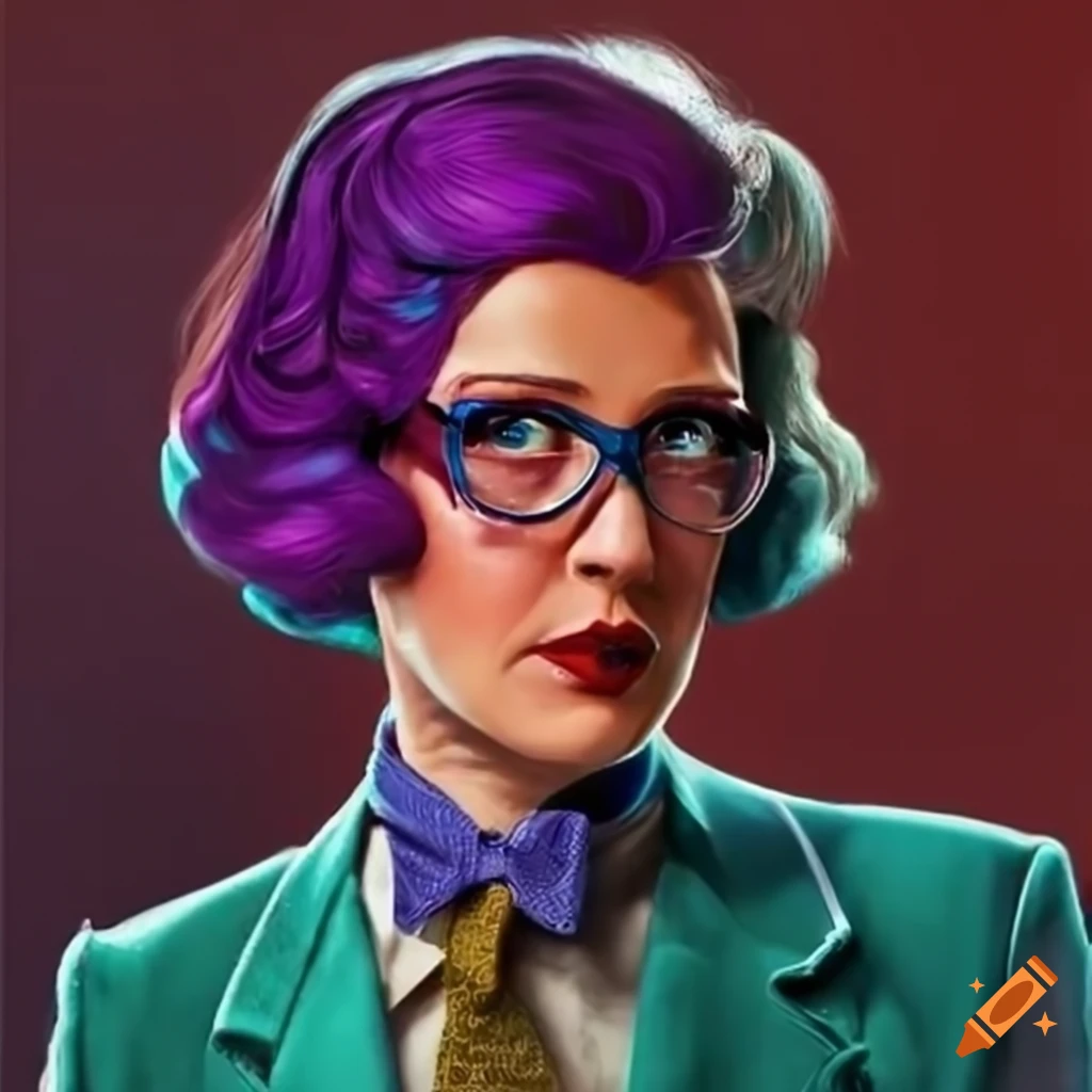 Psychedelic space professor plum from clue on Craiyon