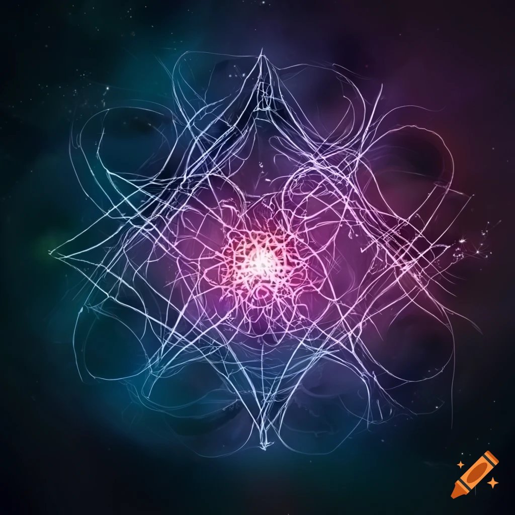 Abstract representation of connected stars with string on Craiyon