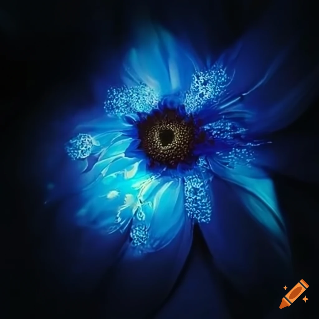 Withering flower in the abyss on Craiyon