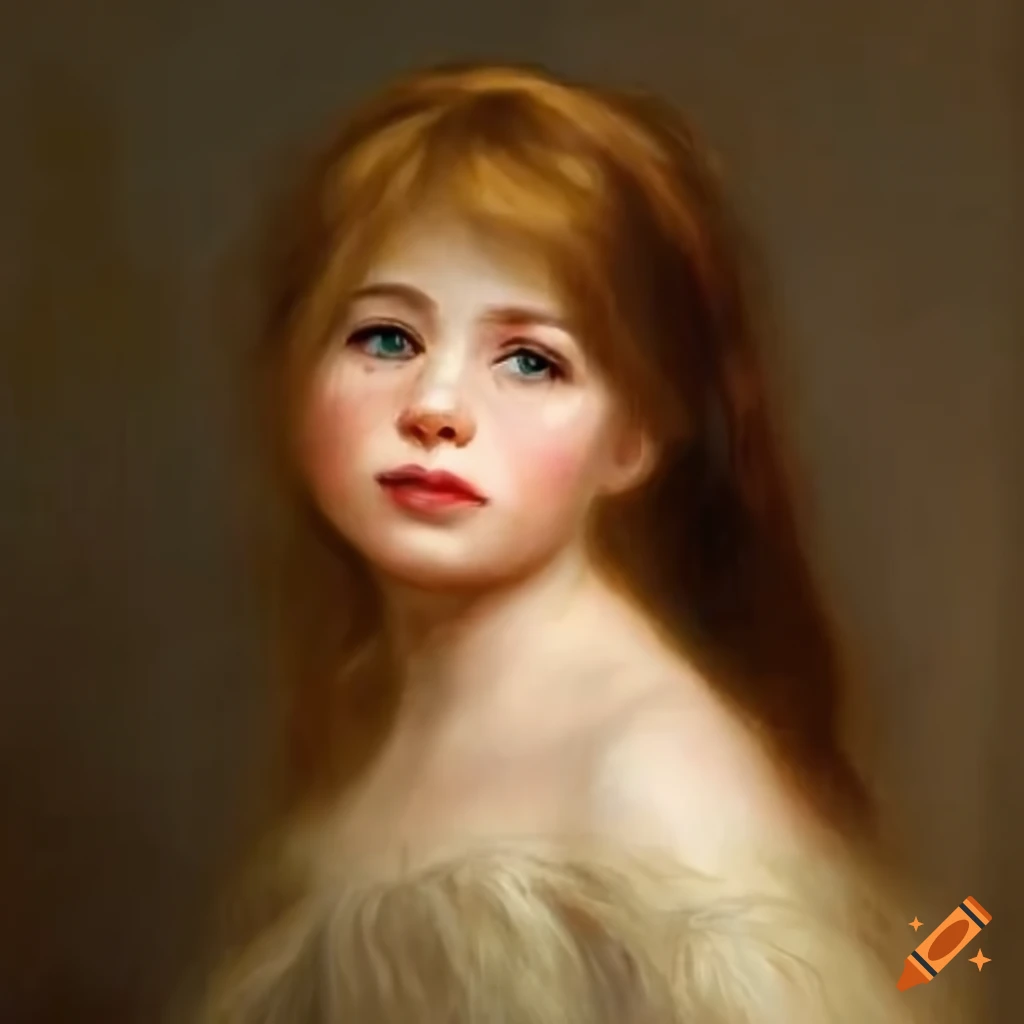 Woman with very fluffy hair in the style of renoir on Craiyon