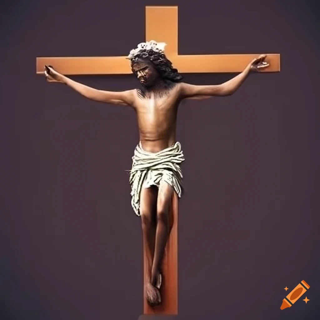 Jesus on the cross on Craiyon