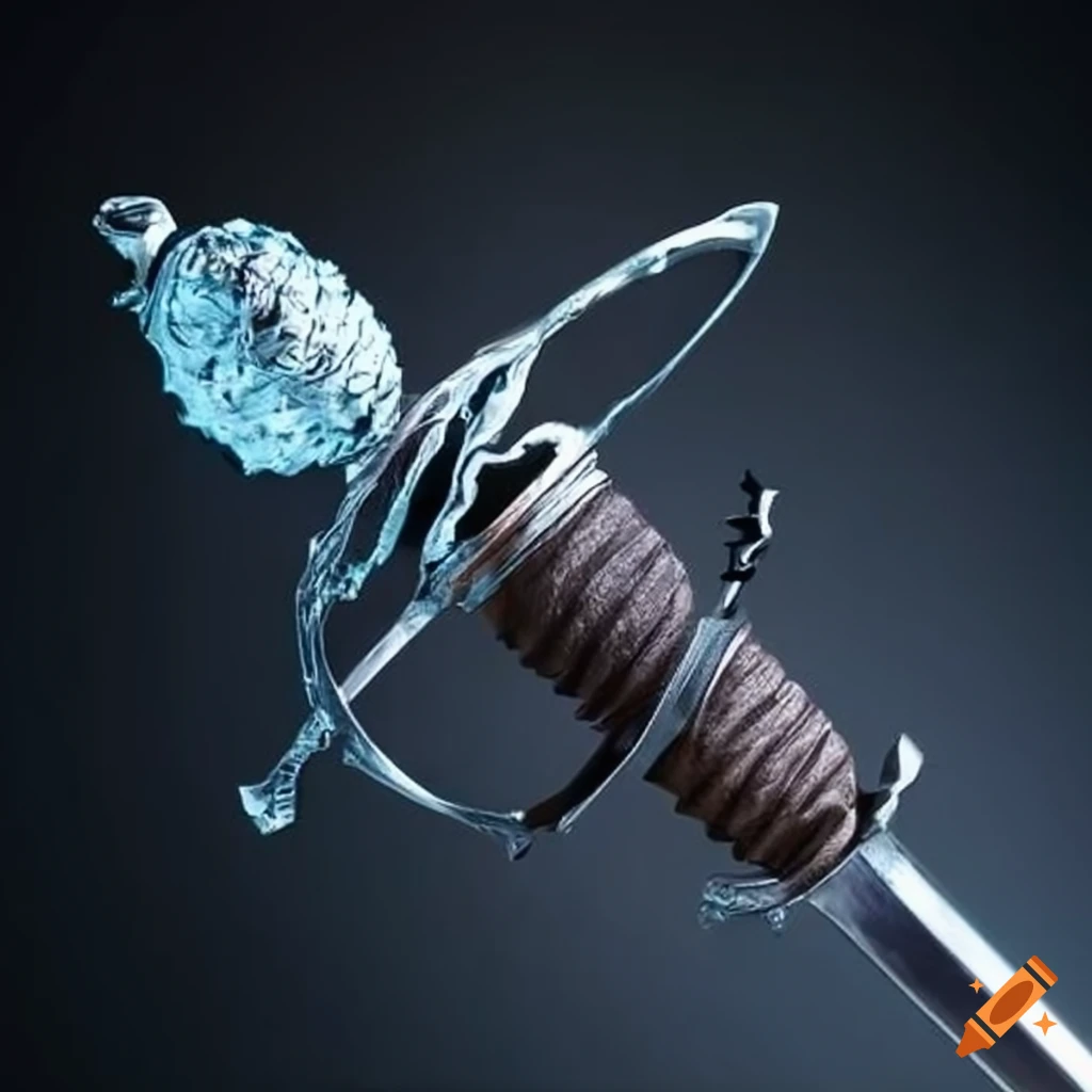 Rapier with an ice blade on Craiyon