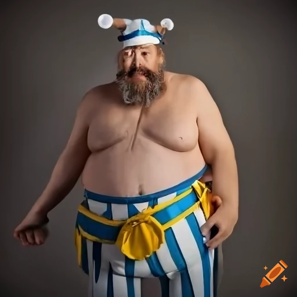 Cosplay of Bud Spencer as Obelix, Carlo Pedersoli on Craiyon
