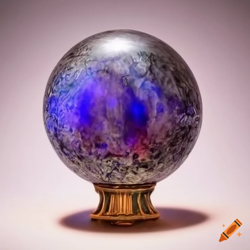 Magical device with translucent fantasy scenes in miniature form on Craiyon