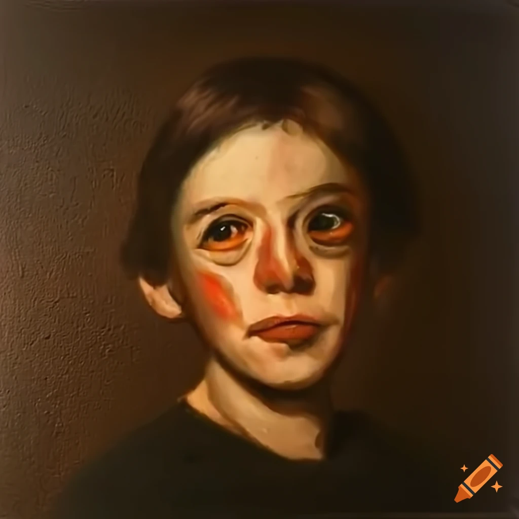 Portrait of a man with intense expression on Craiyon