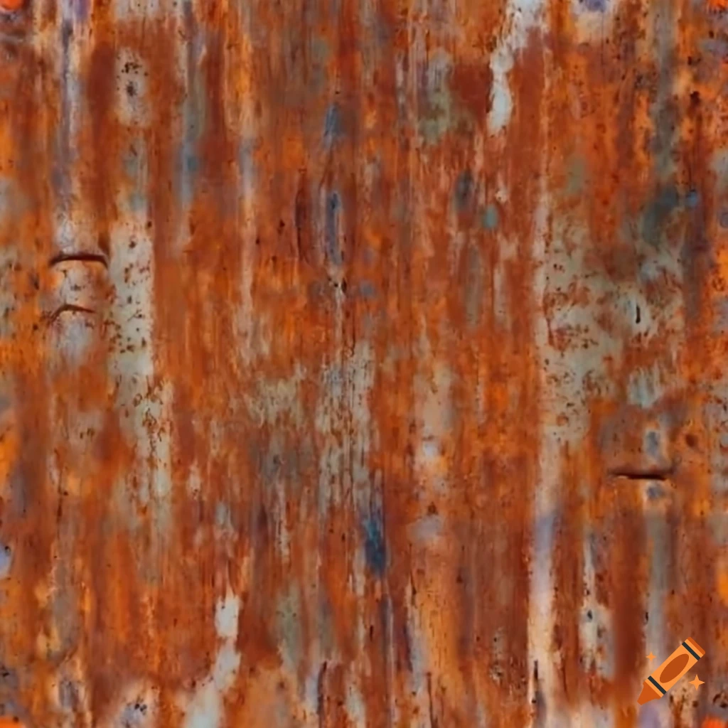 Rusty metal texture on Craiyon