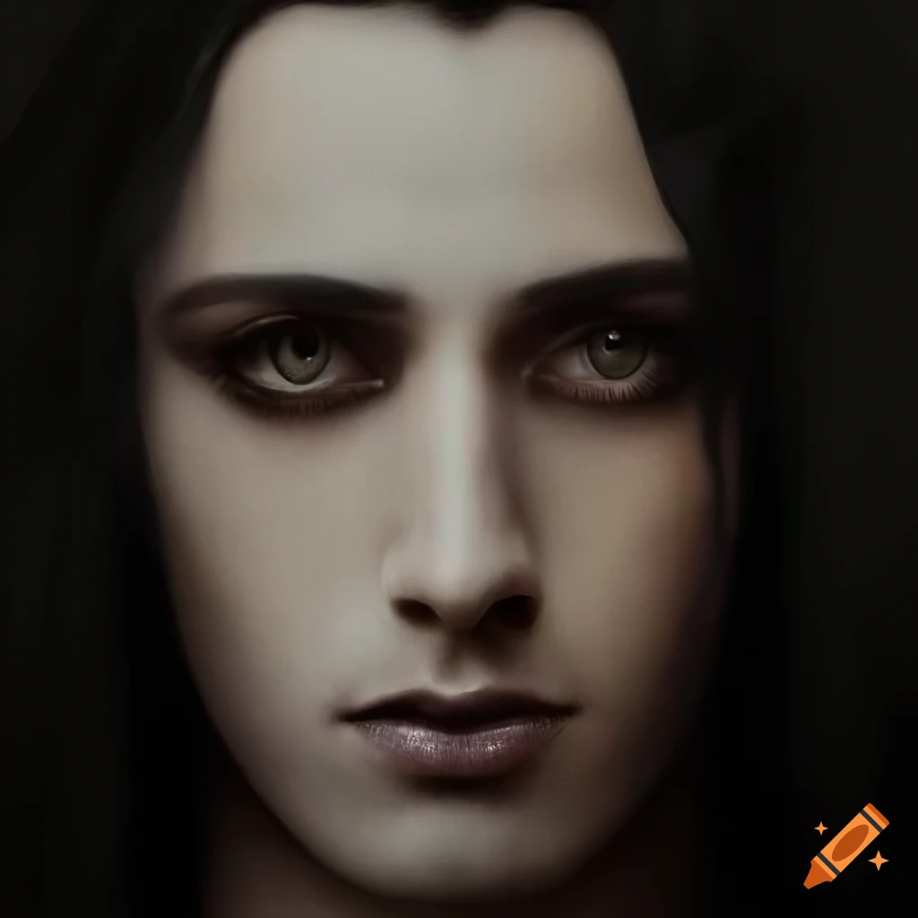 Gustav Klimt inspired poster featuring a handsome male elven gothic ...