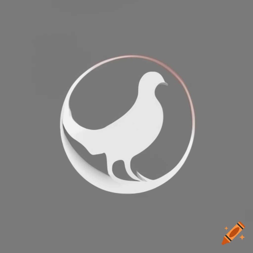 Simple elegant greyscale gradient logo for partridge business on Craiyon