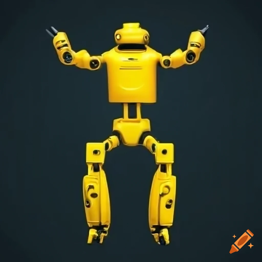 Yellow robot on Craiyon