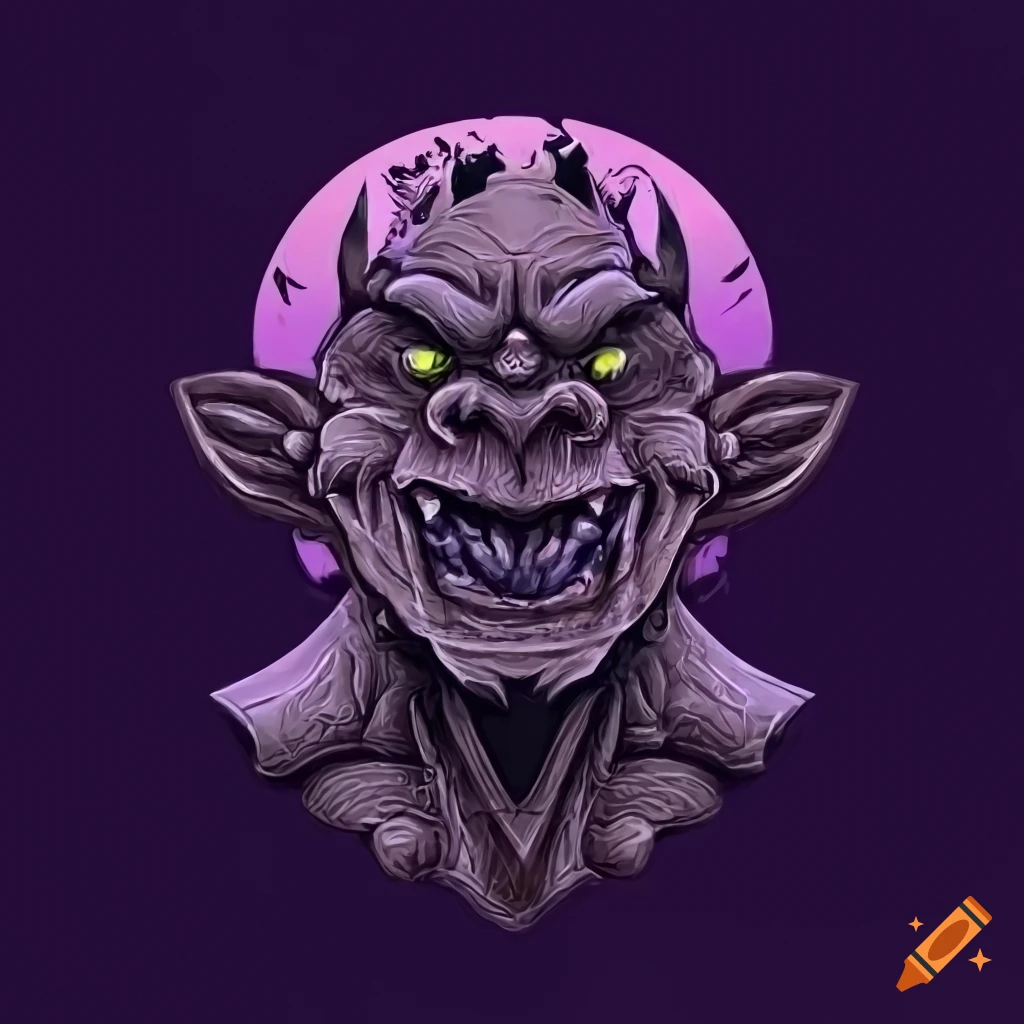 Handsome gargoyle logo on Craiyon