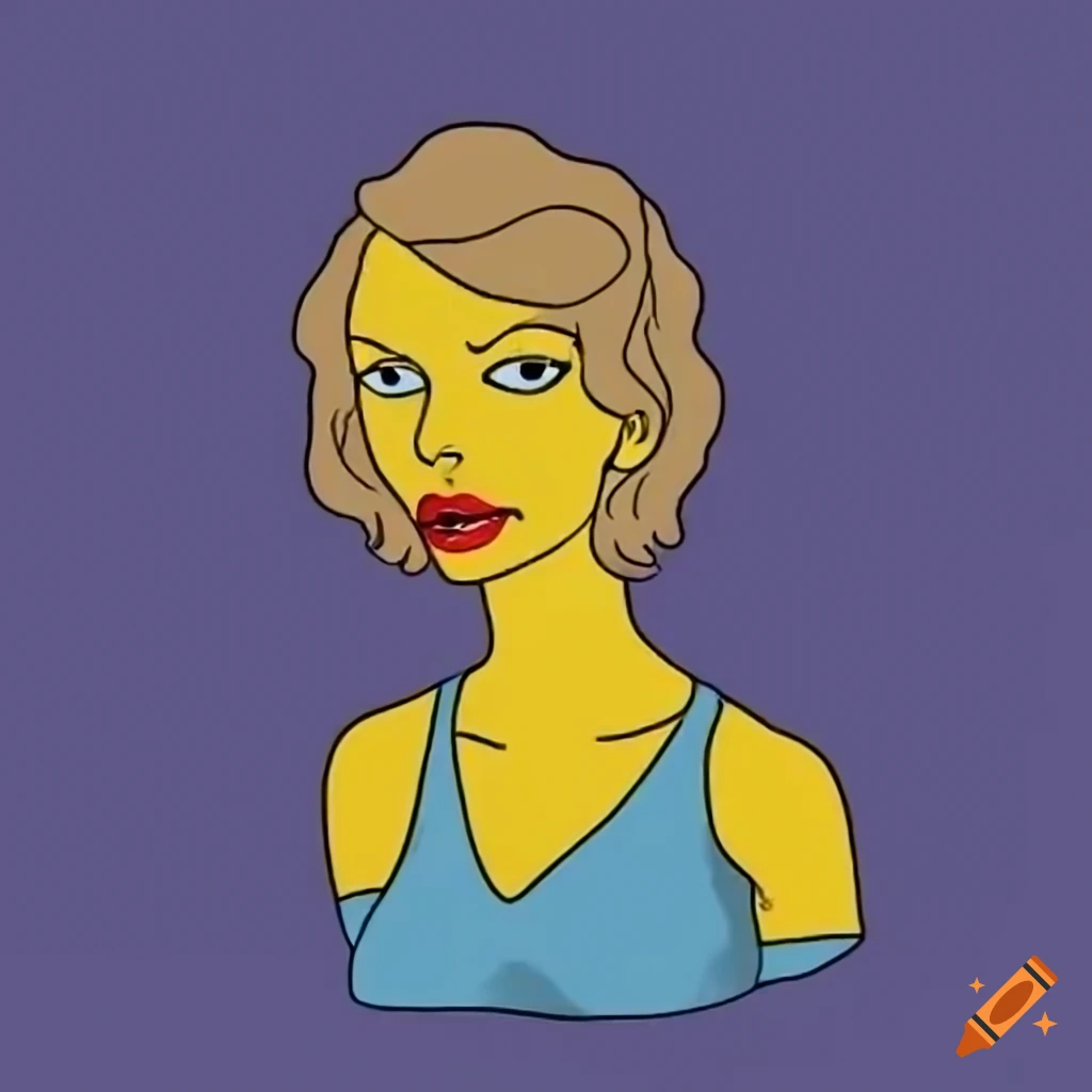 Illustrations of taylor swift as part of the iconic simpson family on ...
